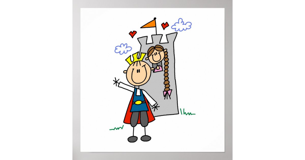 Prince Charming Rescues Princess Poster | Zazzle