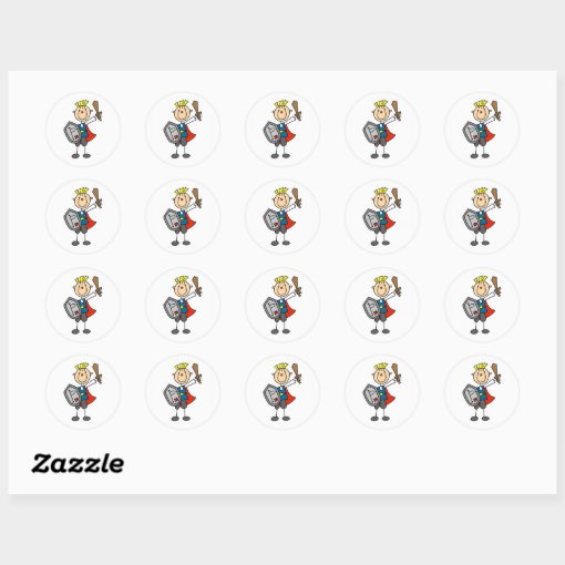 Prince Charming With Sword And Shield Sticker | Zazzle