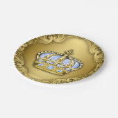 Prince Crown Baby Shower Paper Plates | Zazzle