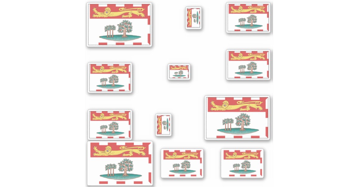 Prince Edward Island Flags Graphic Sticker | Zazzle