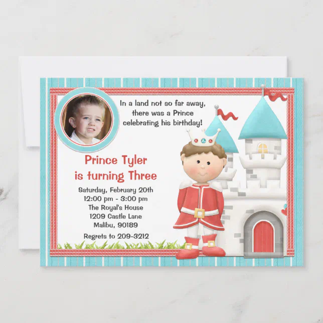 Prince Kids Birthday Party Invitation | Zazzle