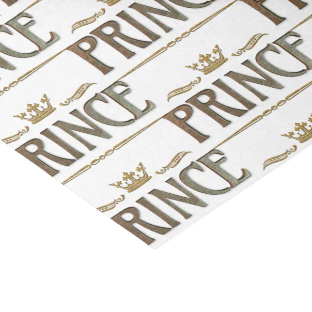 PRINCE Lettering - Elegant Rich Royal Crown Tissue Paper | Zazzle