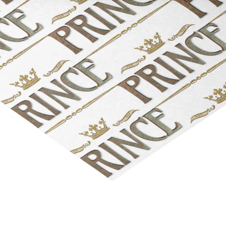 PRINCE Lettering - Elegant Rich Royal Crown Tissue Paper | Zazzle