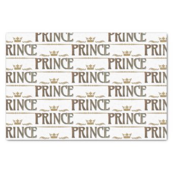 PRINCE Lettering - Elegant Rich Royal Crown Tissue Paper | Zazzle