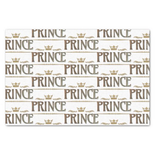PRINCE Lettering - Elegant Rich Royal Crown Tissue Paper | Zazzle