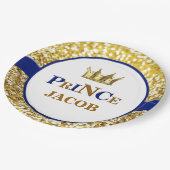 Prince plates | Navy and gold prince plates | Zazzle