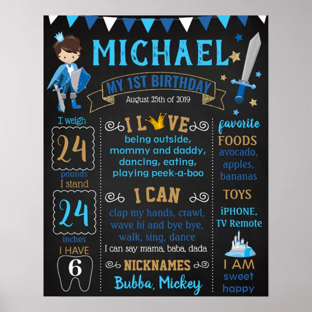 Prince Royal celebration Birthday sign | Zazzle