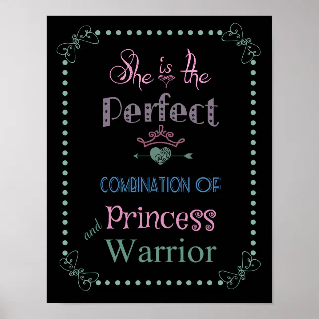 Princess and Warrior Poster | Zazzle