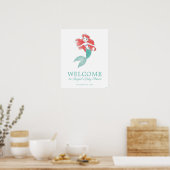 Princess Ariel Baby Shower Welcome Sign | Zazzle