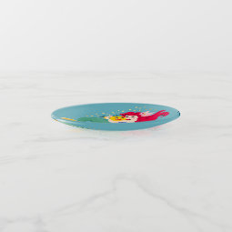 Princess Ariel Holding Flounder Illustration Trinket Tray | Zazzle