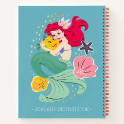 Princess Ariel Holding Flounder Sketch Notebook | Zazzle