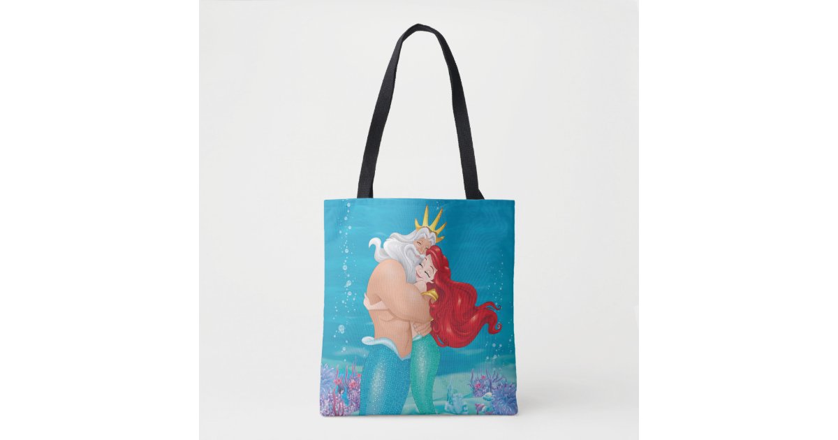 Princess Ariel And King Triton Hug Tote Bag Zazzle