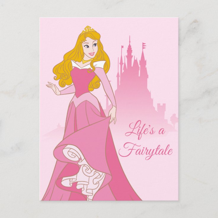 Princess Aurora & Castle Graphic Postcard | Zazzle