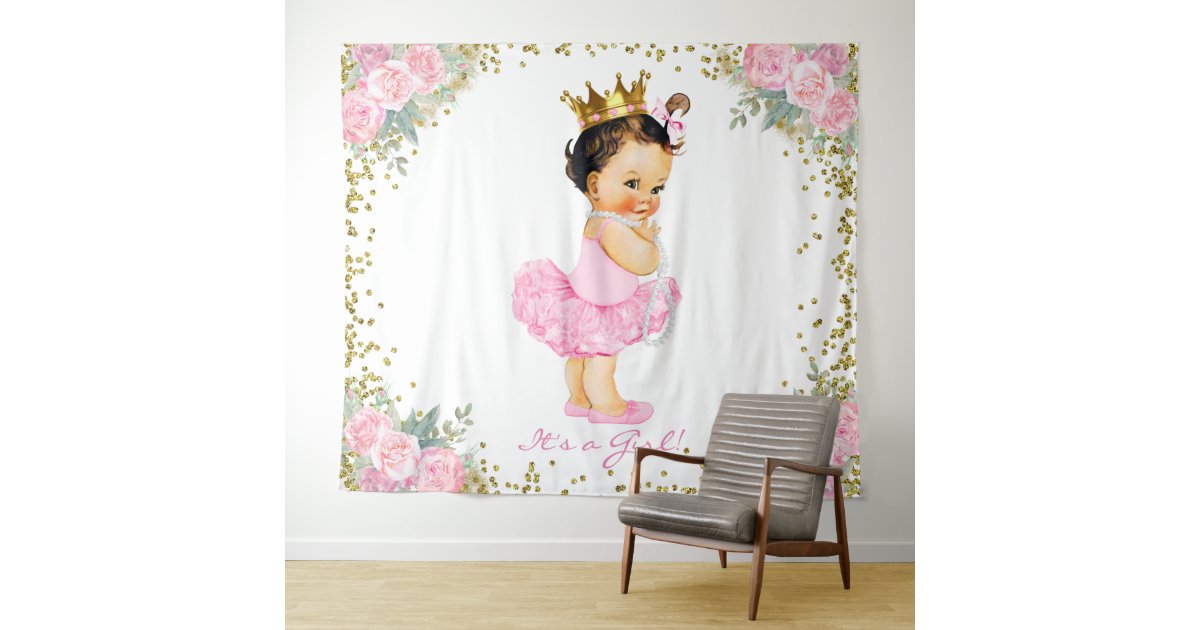 Princess Baby Shower Backdrop | Zazzle