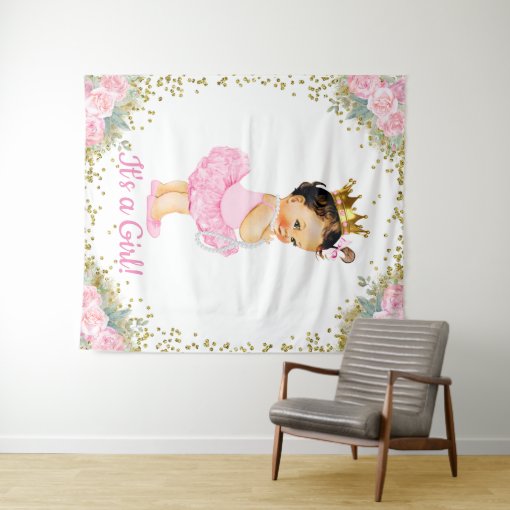Princess Baby Shower Backdrop | Zazzle