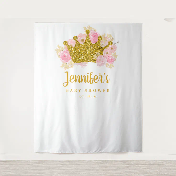 Princess Baby Shower Backdrop, Photo Booth Prop | Zazzle