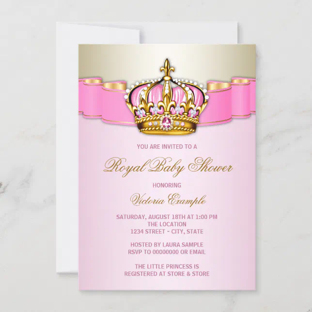 Princess Baby Shower Invitation | Zazzle