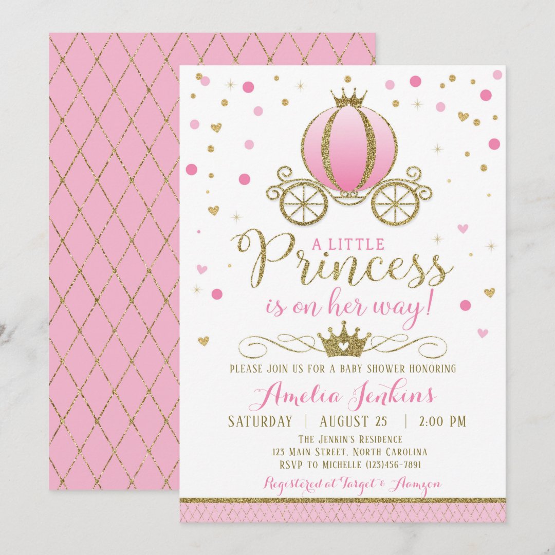 Princess Baby Shower Invitation | Zazzle