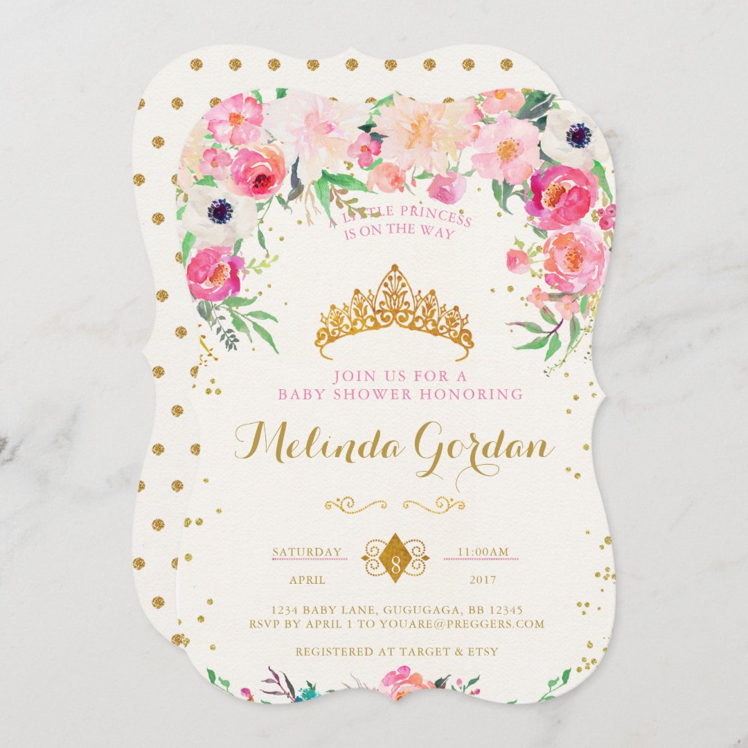 Princess Baby Shower Invitation | Zazzle