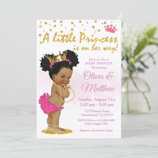Princess Baby Shower Invitation, Little Princess Invitation | Zazzle