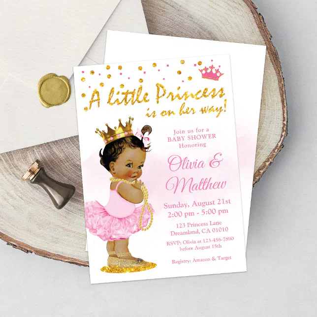Princess Baby Shower Invitation, Little Princess Invitation | Zazzle