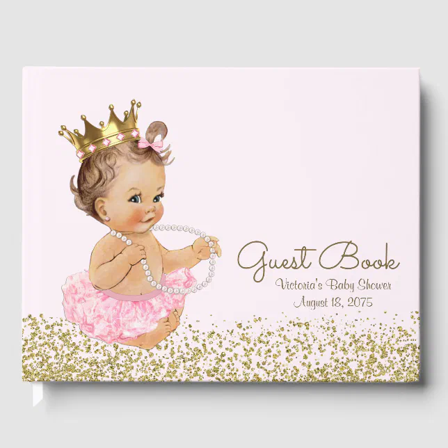 Princess Ballerina Girl Baby Shower Guest Book | Zazzle