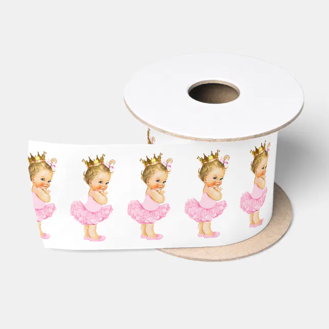Princess Ballerina Tutu Baby Girl Satin Ribbon | Zazzle