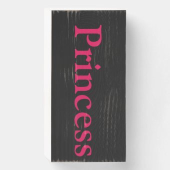 Princess Bedroom Modern Home Art Wooden Box Sign | Zazzle