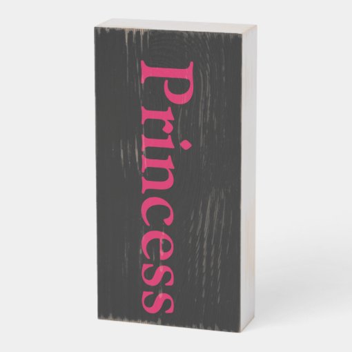 Princess Bedroom Modern Home Art Wooden Box Sign | Zazzle