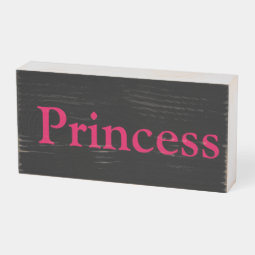 Princess Bedroom Modern Home Art Wooden Box Sign | Zazzle