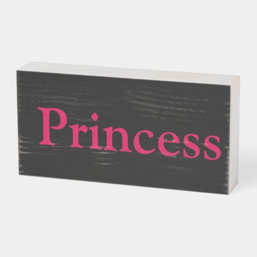 Princess Bedroom Modern Home Art Wooden Box Sign | Zazzle