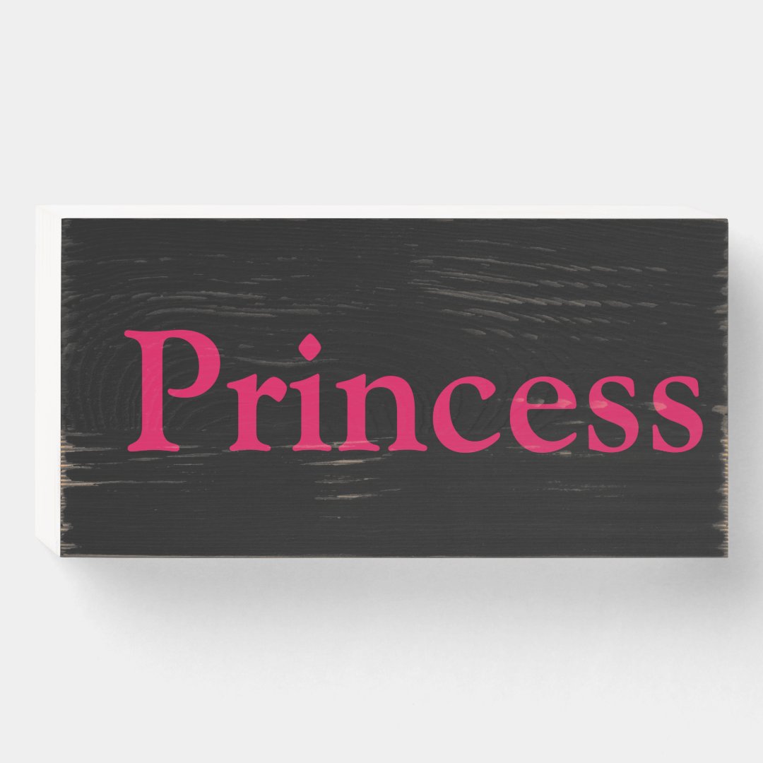 Princess Bedroom Modern Home Art Wooden Box Sign | Zazzle
