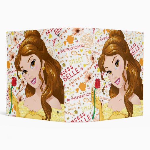 Princess Belle 3 Ring Binder | Zazzle