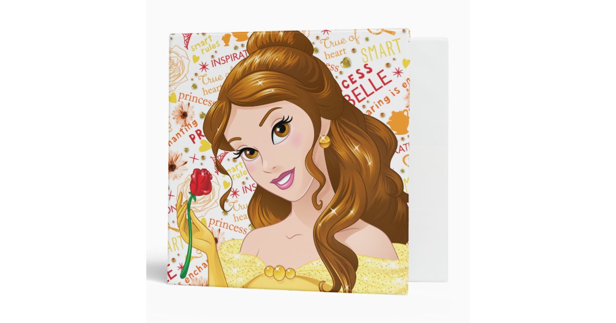 Princess Belle 3 Ring Binder | Zazzle