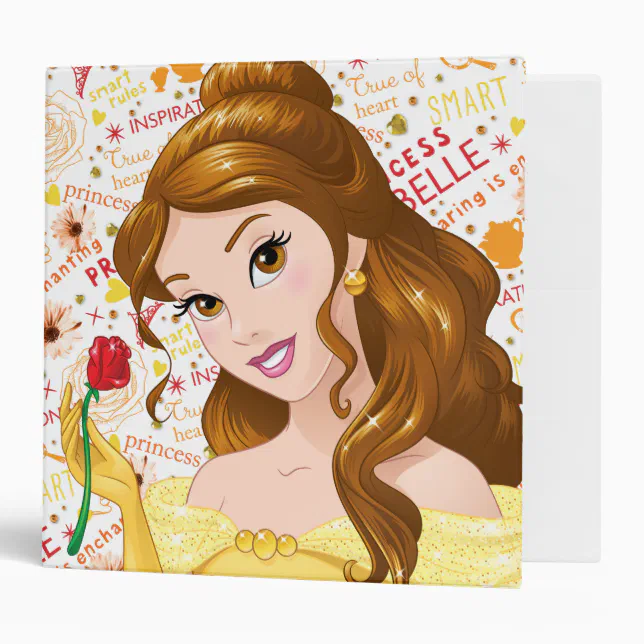 Princess Belle 3 Ring Binder | Zazzle