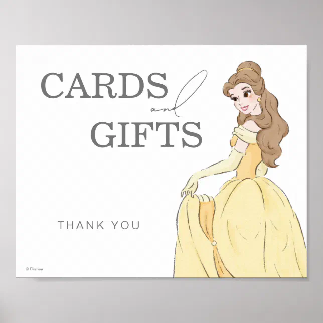 Princess Belle | Cards and Gifts Baby Shower Poster | Zazzle
