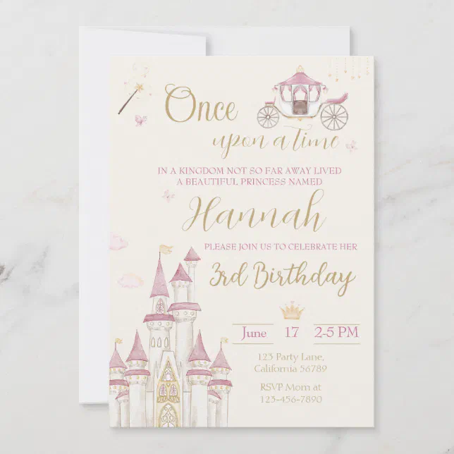 Princess Birthday Invitation Princess Invitation | Zazzle