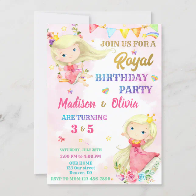 Princess birthday invitation Royal invitation | Zazzle