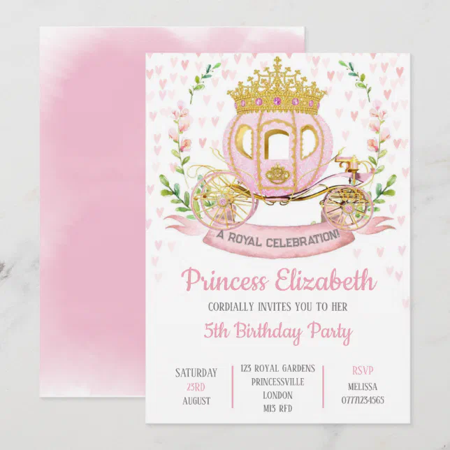 Princess Birthday Party Invitation | Zazzle