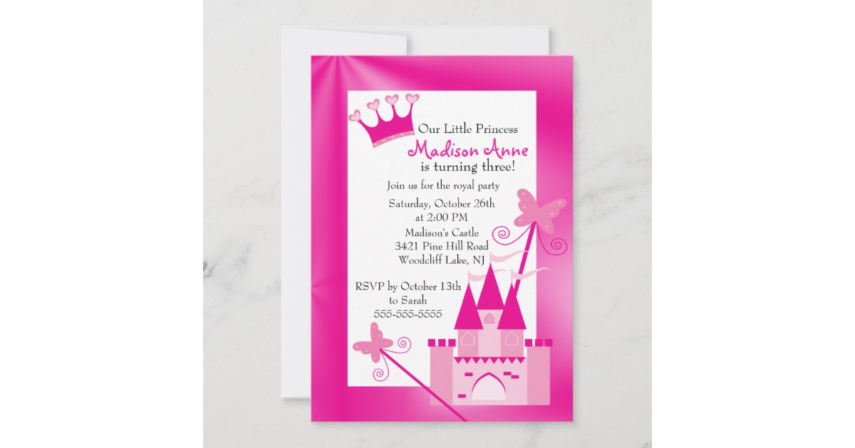 Princess Birthday Party Invitation | Zazzle