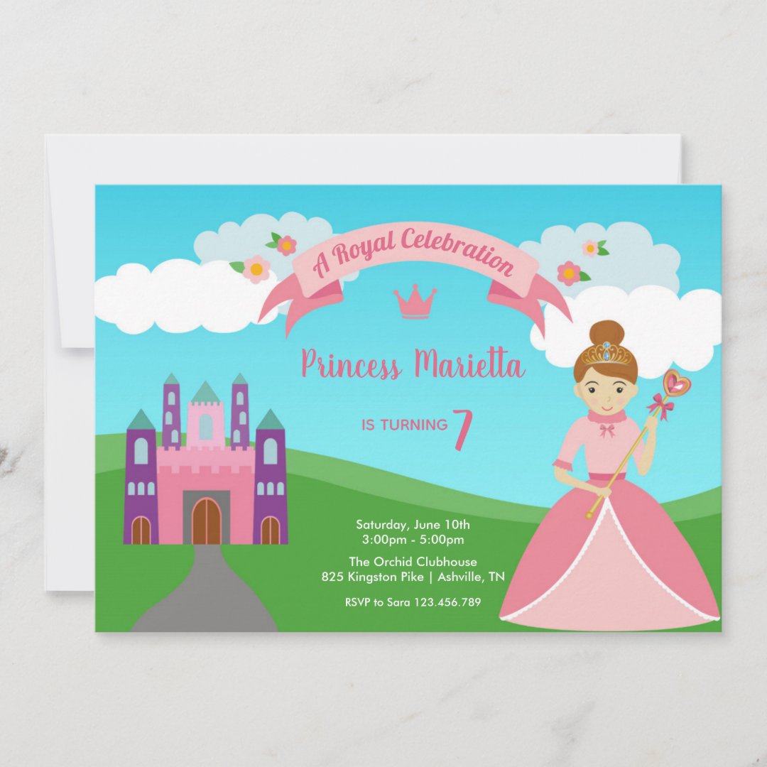 Princess Birthday Party Invitation | Zazzle