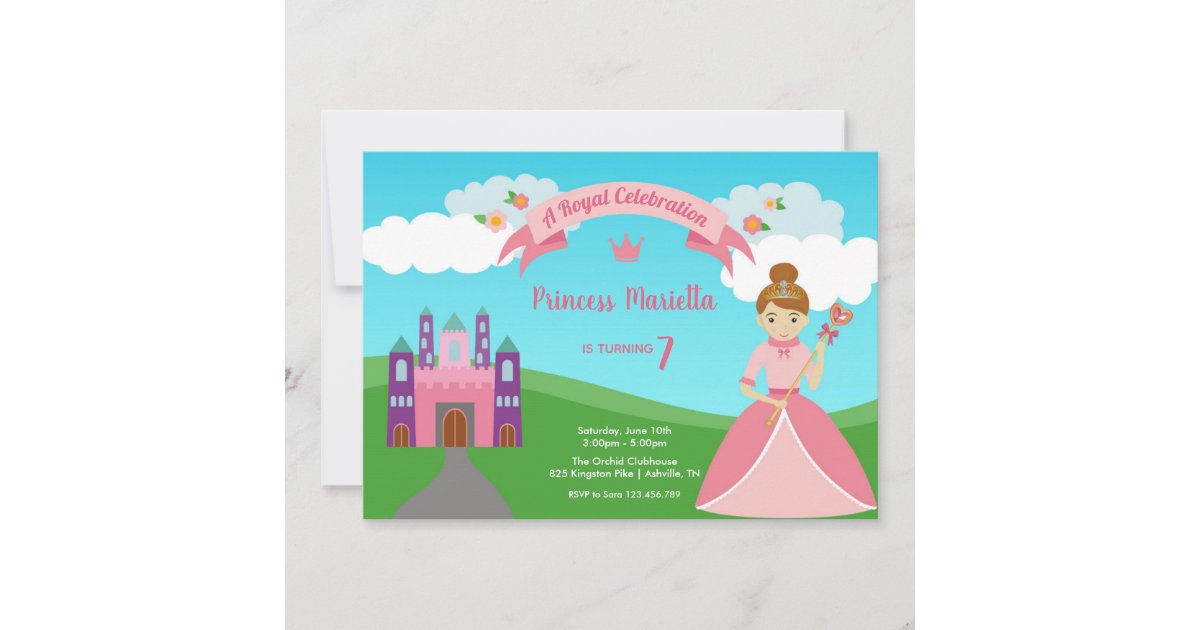 Princess Birthday Party Invitation | Zazzle