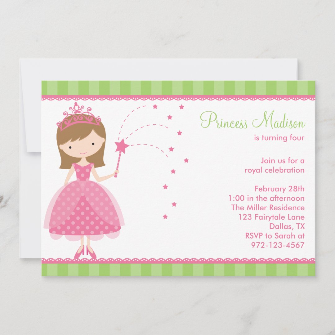 Princess Birthday Party Invitations | Zazzle