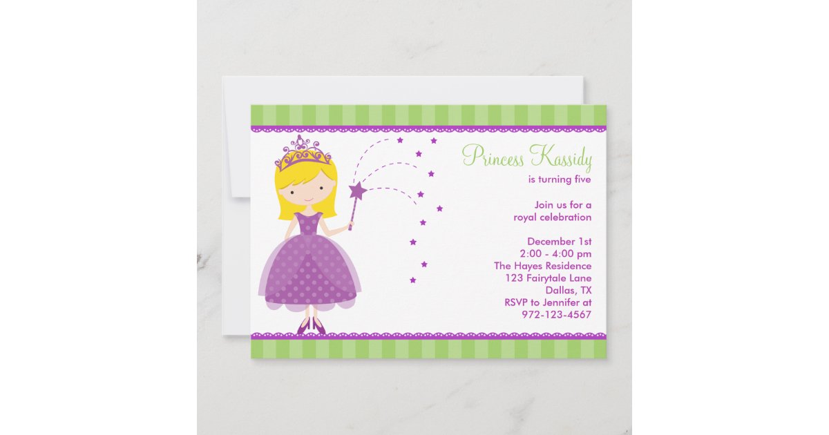 Princess Birthday Party Invitations | Zazzle