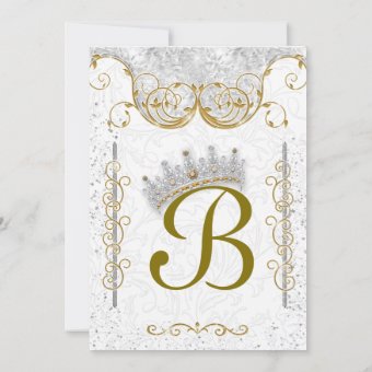 Princess Bling Diamond Party Invitations | Zazzle