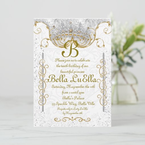 Princess Bling Diamond Party Invitations | Zazzle
