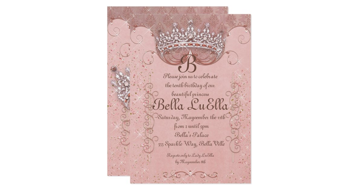 Princess Bling Diamond Party Invitations | Zazzle.com