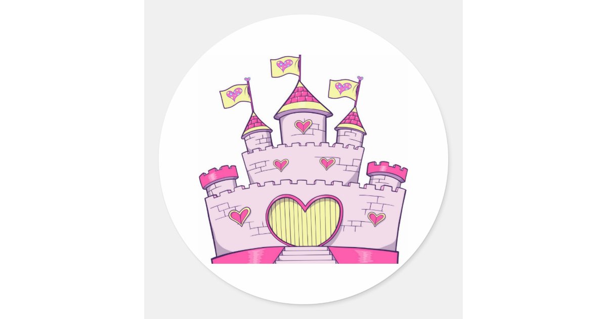 Princess castle classic round sticker | Zazzle
