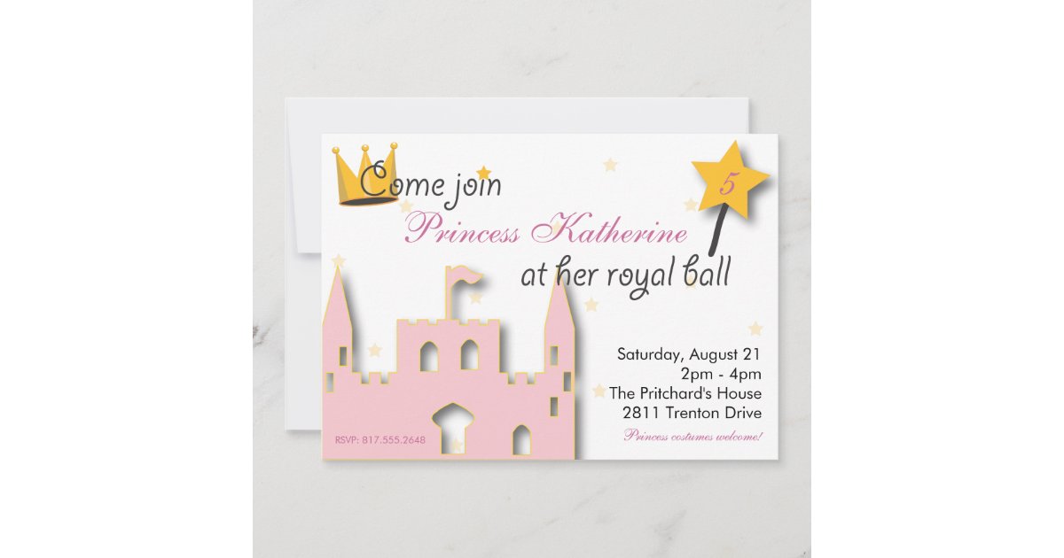 Princess Castle Invitation | Zazzle