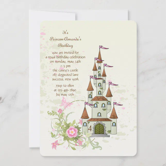 Princess' Castle Invitation | Zazzle